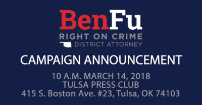 Ben Fu, former Tulsa County prosecutor, announces bid for district attorney